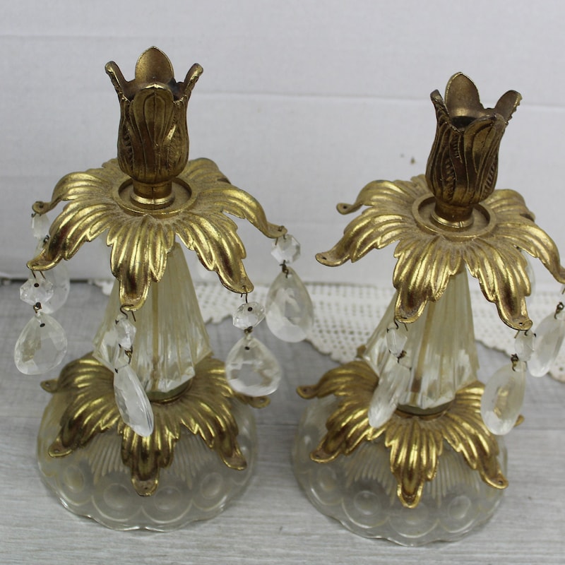 Candle Holders With Prism - Etsy