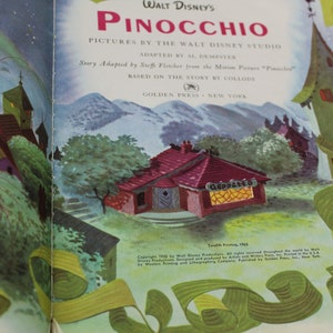 Pinocchio Walt Disney Big Golden Book 1965 Golden Press - Etsy