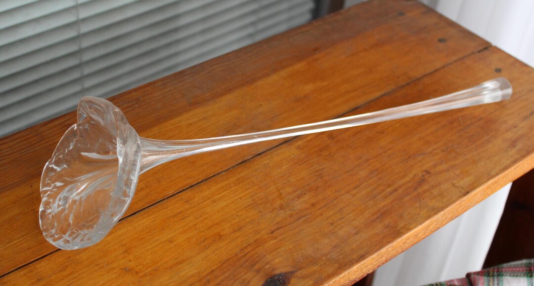 Flower Art Glass Long Stem Single Flower Home Decor 15 1/2" - Etsy