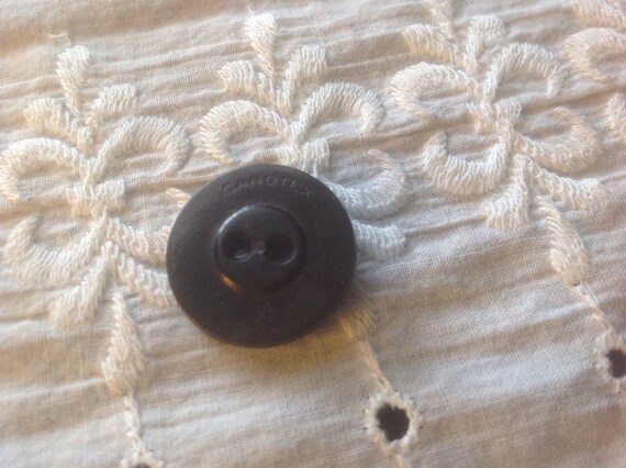 Vintage Button Canotex Black Plastic 2 Hole Medium Size - Etsy