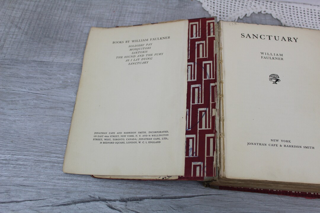 Sanctuary William Faulkner Vintage Book First Published 1931 Edition ...