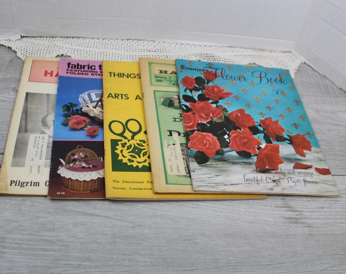 Vintage Craft Books Magazines Baskets Paper Flower Craft Book ...