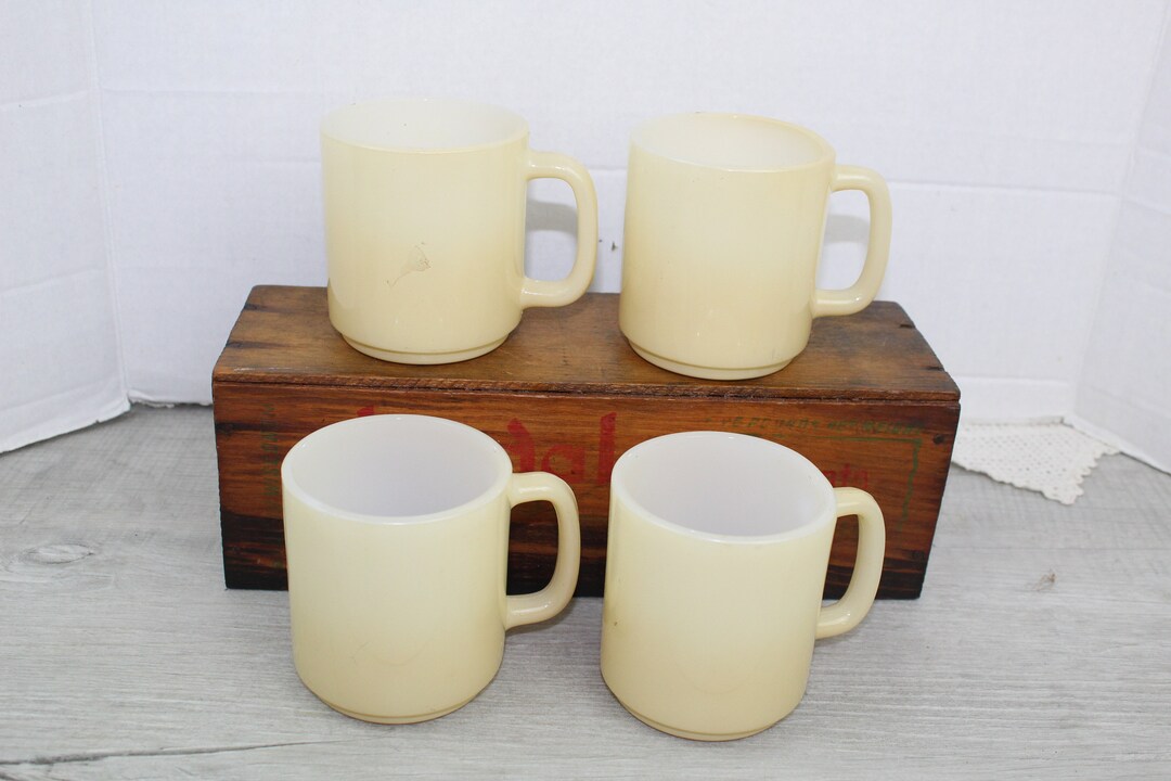Glasbake Vintage Coffee Mugs Lot of 4 Stackable Vintage Kitchen - Etsy