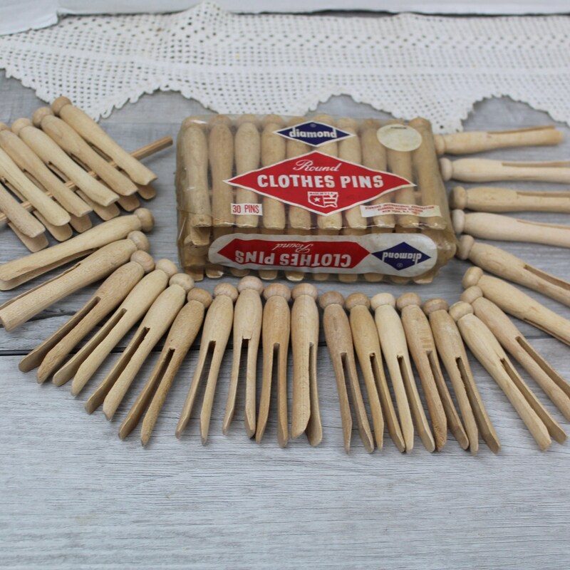 Vintage Clothes Pins - Etsy
