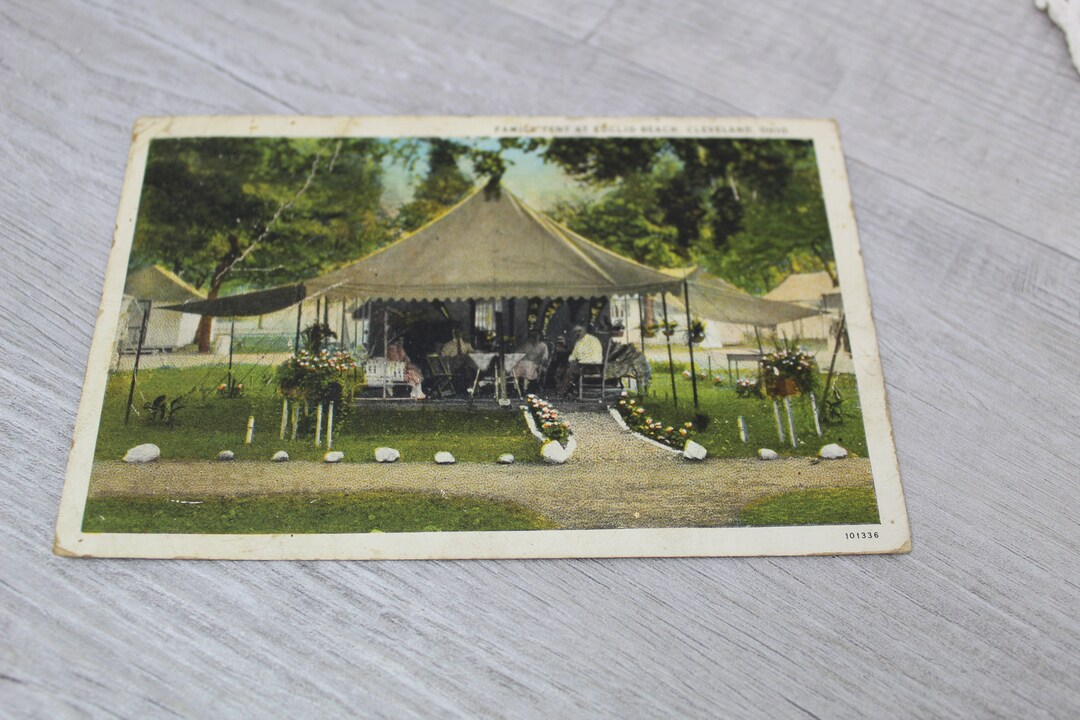 Family Tent Postcard 1926 Euclid Beach Cleveland Ohio Tent City Family ...
