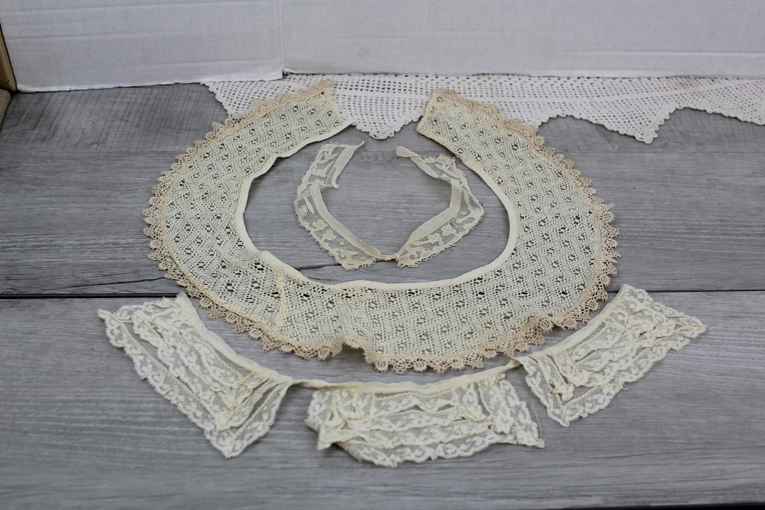 Vintage Lace Collars Lot of 3 Netting Layered Lace for Costumes ...