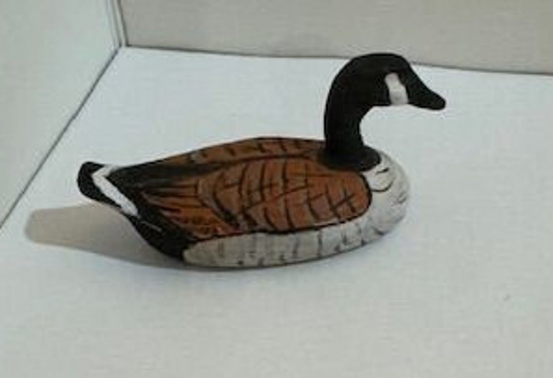 Miniature Hand Carved and Hand Painted Canadian Goose. Signed. - Etsy