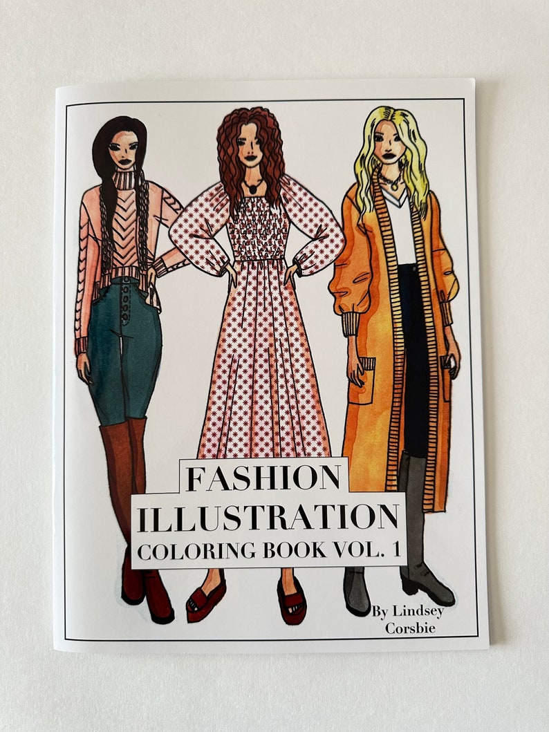 Fashion Illustration Coloring Book Vol. 1 - Etsy