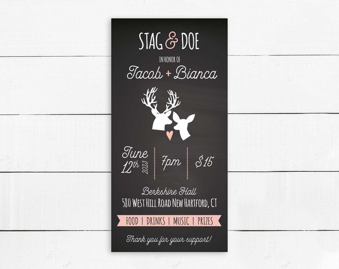 Stag and Doe Ticket - Jack and Jill Ticket - Event Raffle Prize - Draw ...