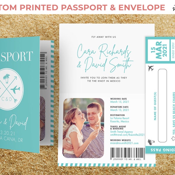 Printed Passport Invitation - Etsy