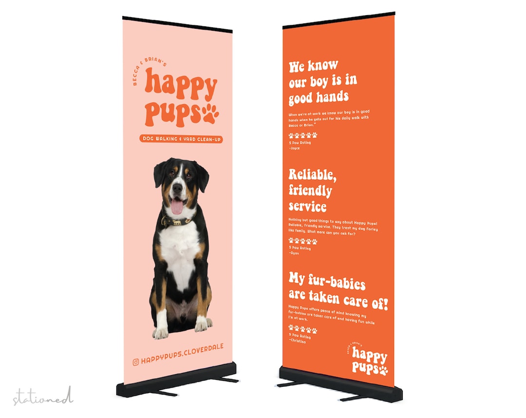 Pull-up Retractable Banner for Trade Show Market or Small - Etsy