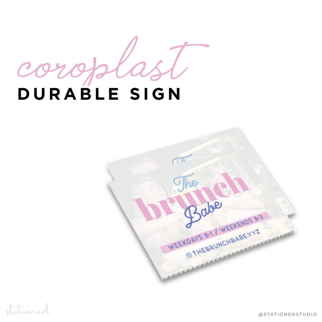 Durable Coroplast Outdoor Sign, Event Sign Printing With Stand - Etsy