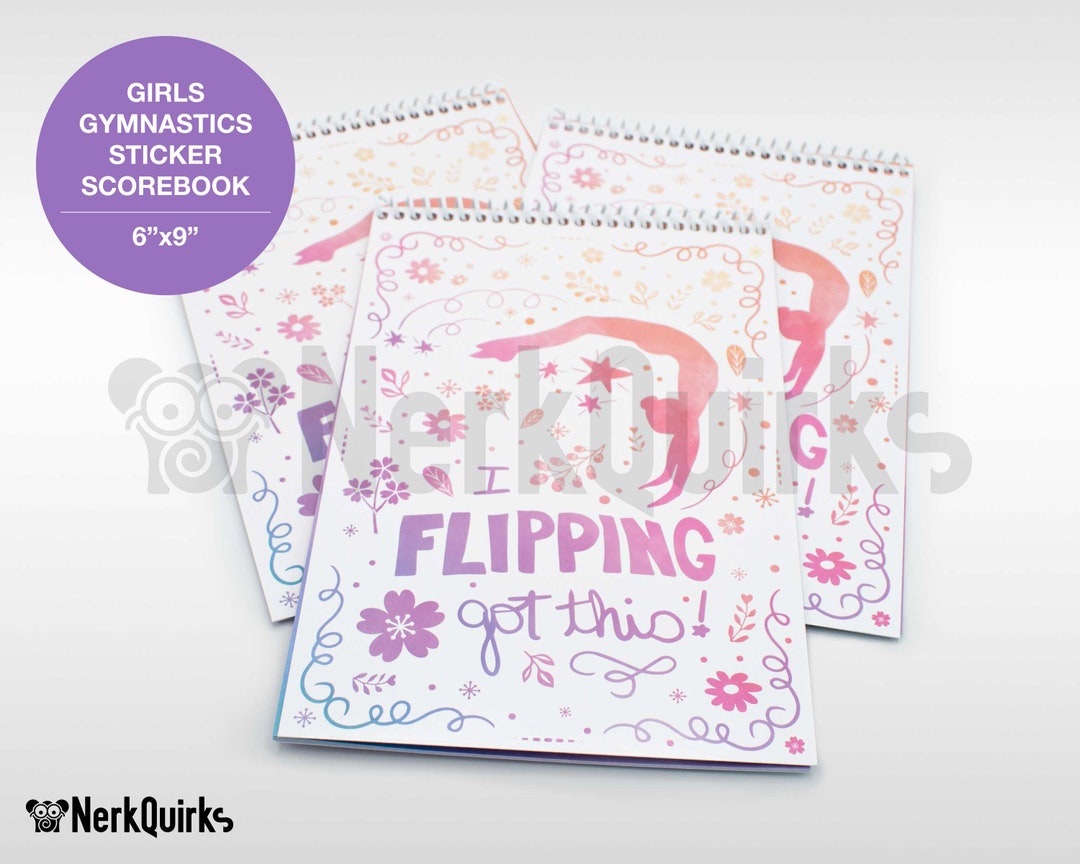 Girls Gymnastics Sticker Scorebook • I Flipping Got This - Etsy