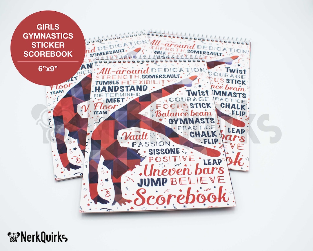 Girls Gymnastics Sticker Scorebook • Gymnastics Terminology - Etsy