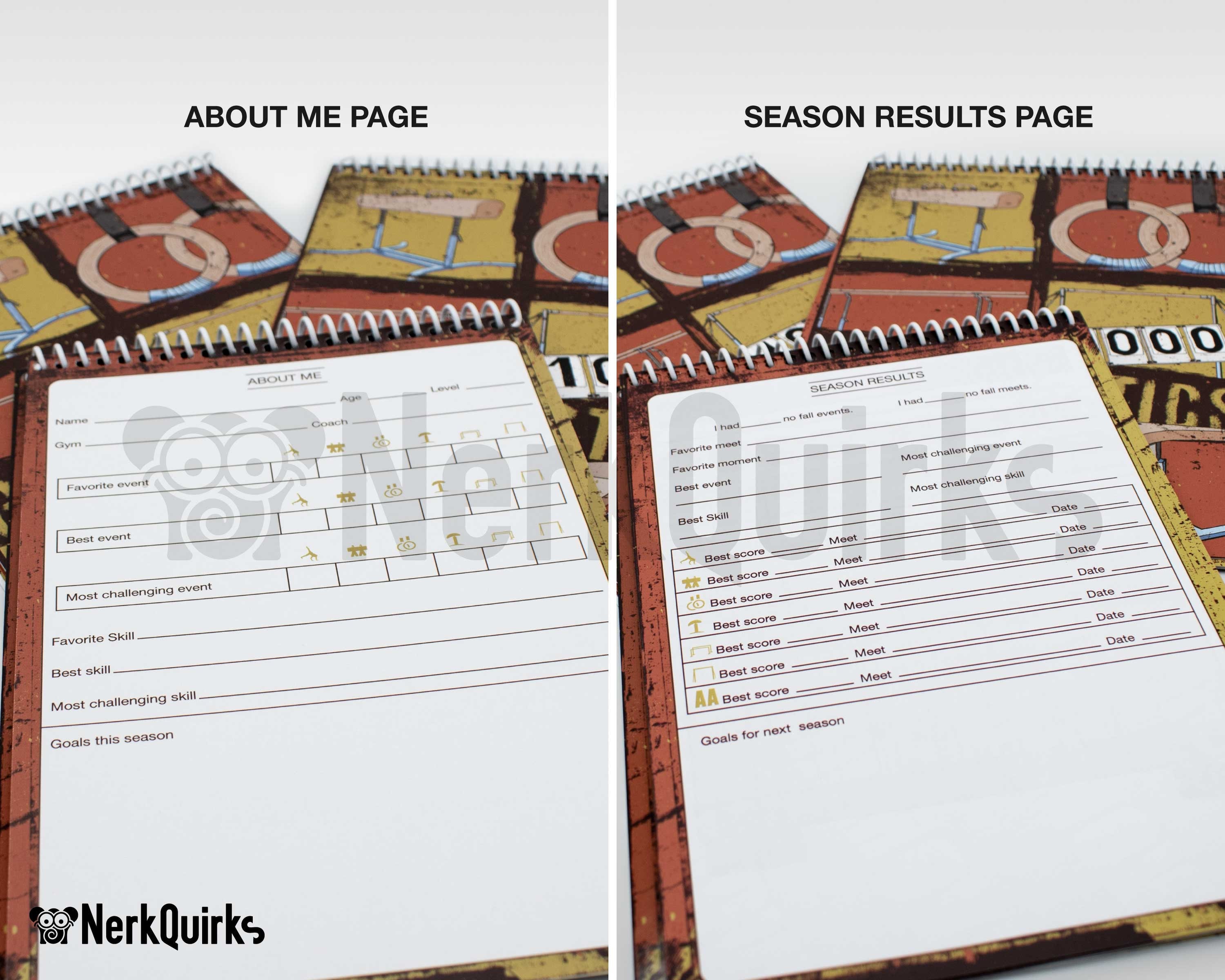 Boys Gymnastics Sticker Scorebook Mens Equipment Design - Etsy