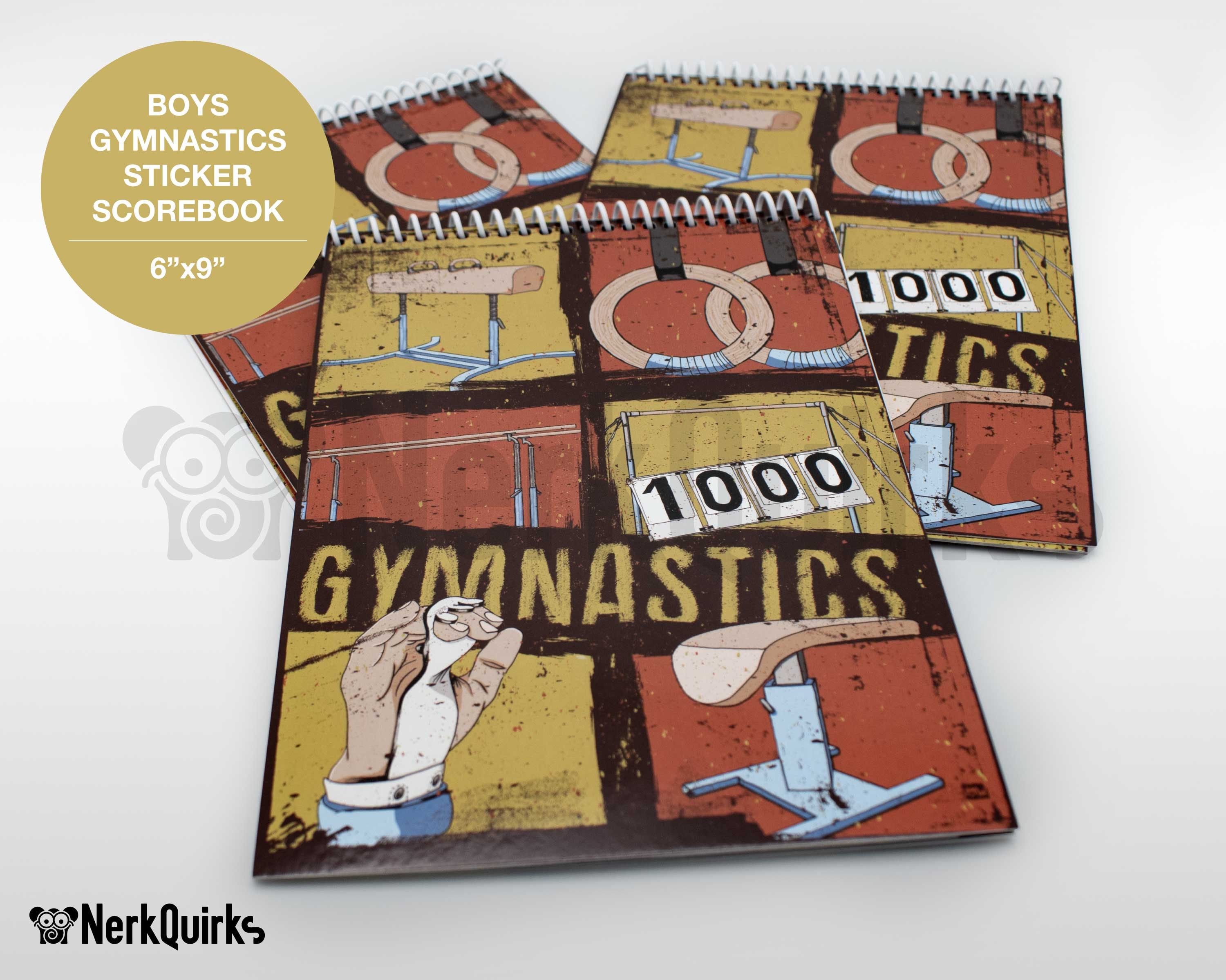 Boys Gymnastics Sticker Scorebook Mens Equipment Design - Etsy