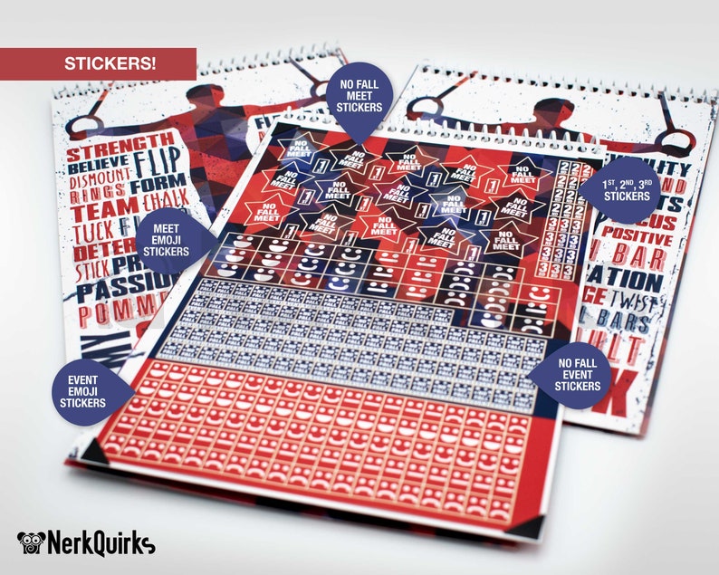 Boys Gymnastics Sticker Scorebook Gymnastics Terminology - Etsy