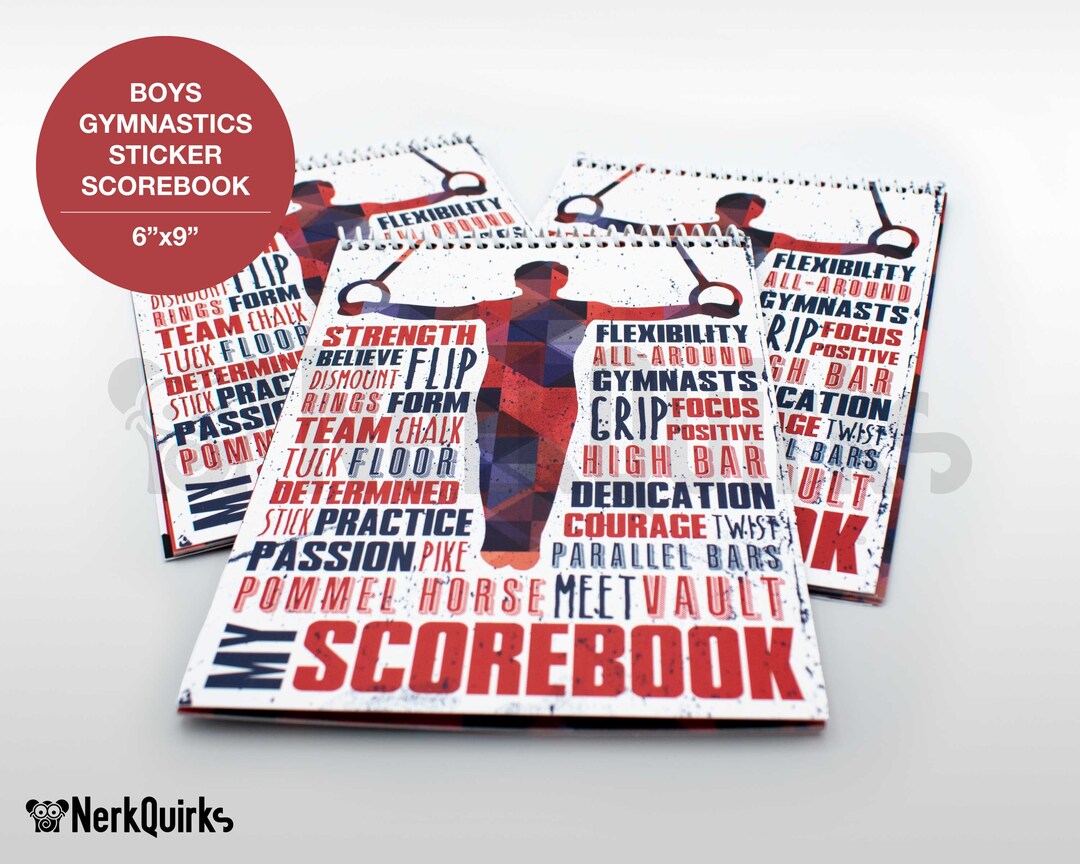 Boys Gymnastics Sticker Scorebook • Gymnastics Terminology - Etsy