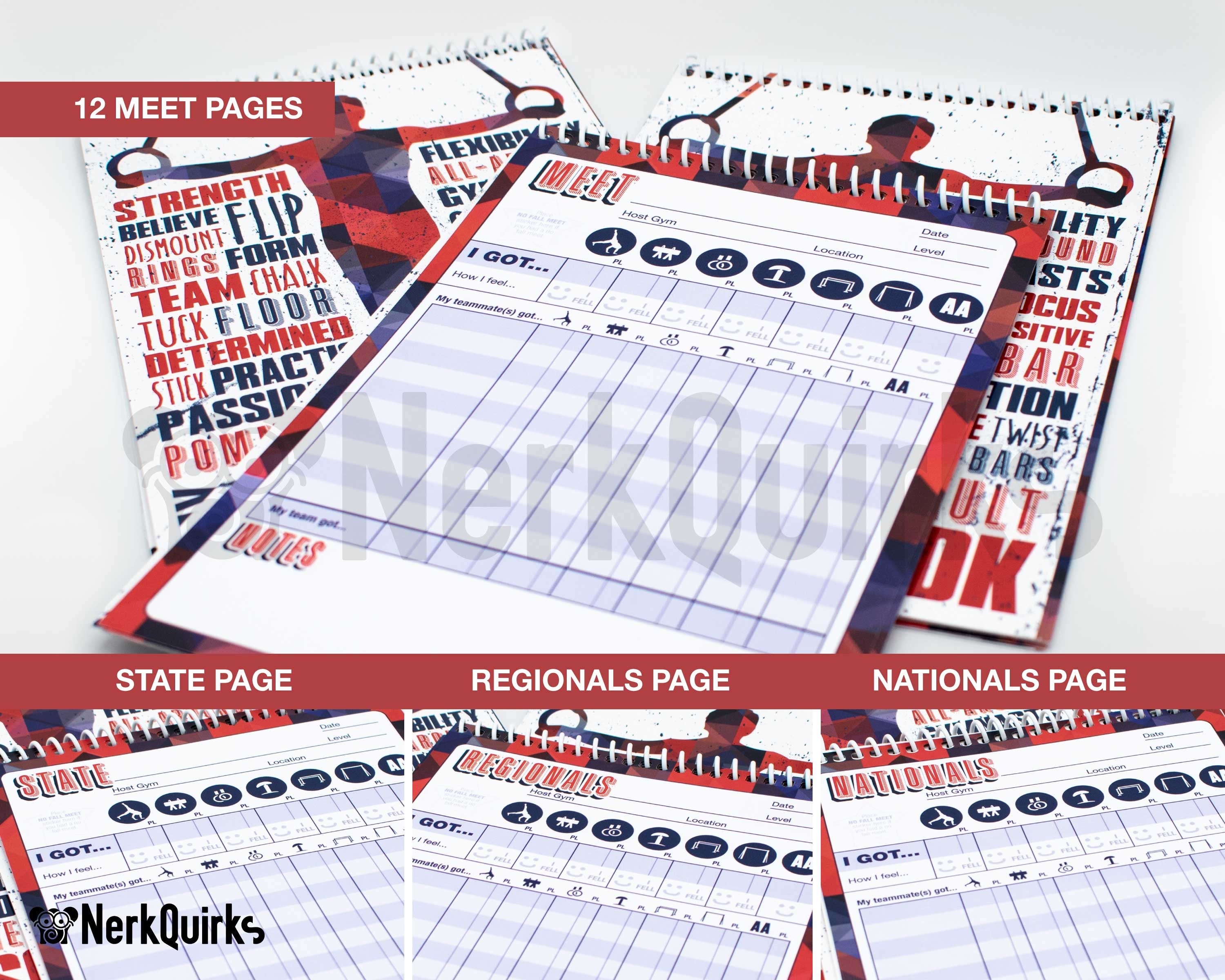 Boys Gymnastics Sticker Scorebook Gymnastics Terminology - Etsy