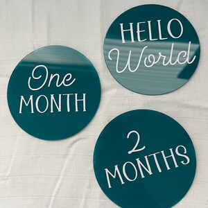Acrylic Baby Milestones / Hello World Sign - Etsy