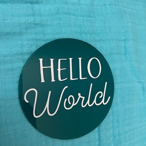 Acrylic Baby Milestones / Hello World Sign - Etsy