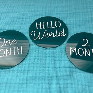 Acrylic Baby Milestones / Hello World Sign - Etsy
