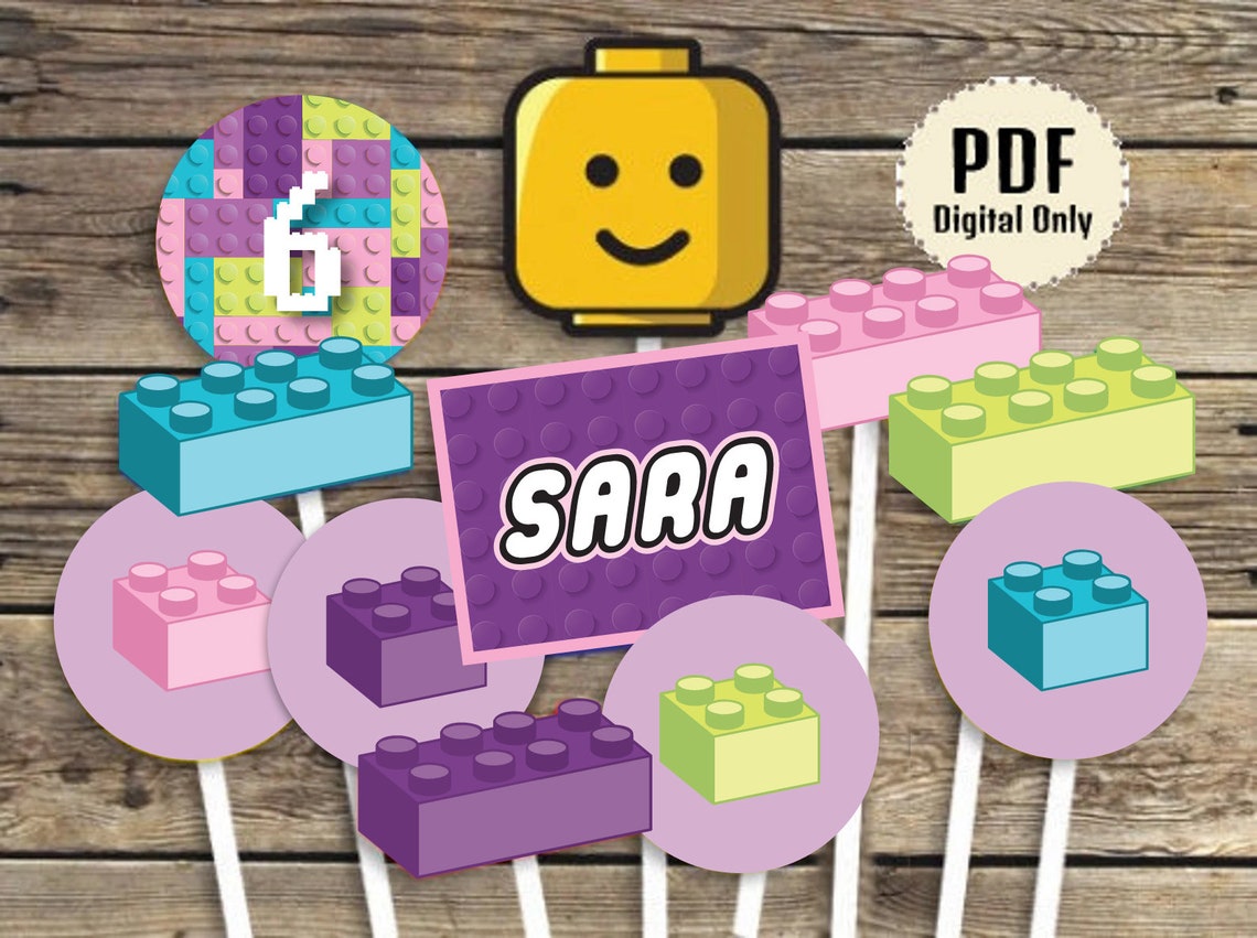 Printable Custom Brick Building Block Party Sign - Etsy