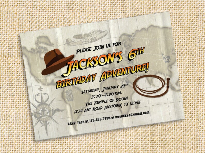 Explorer Printable Invitation / Downloadable Indy Adventure | Etsy