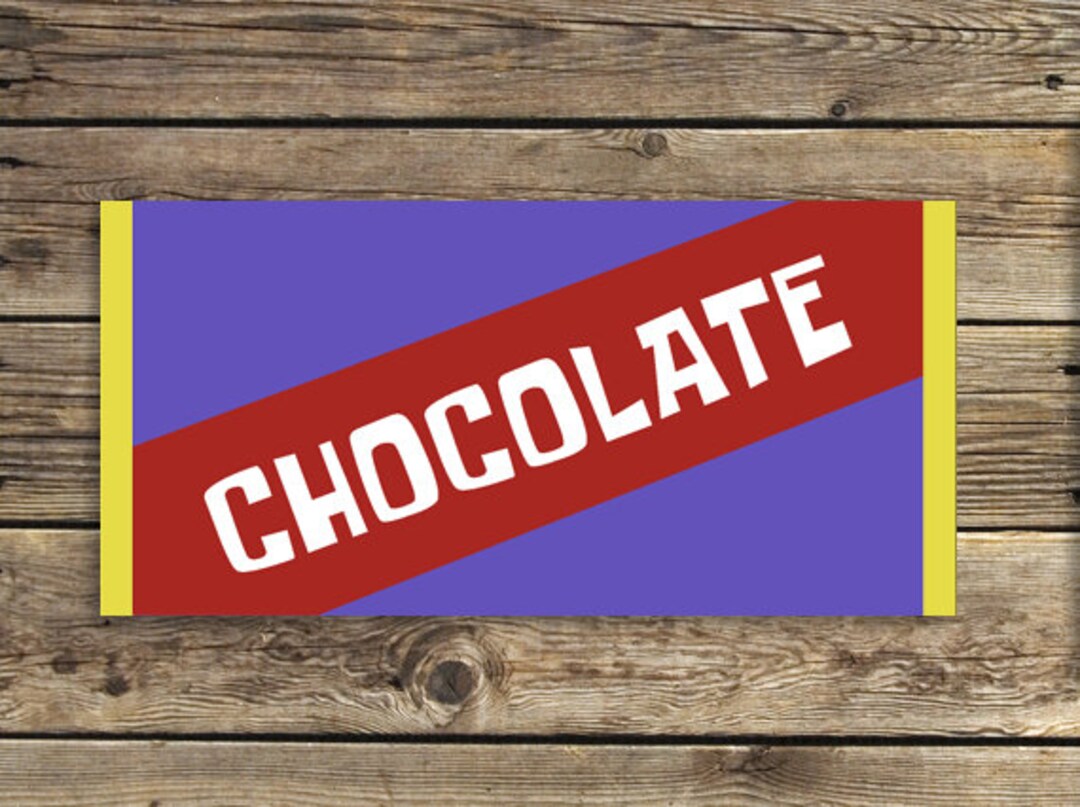 Chocolate Bar Wrapper Labels Printable Instant Download Luau Under the ...