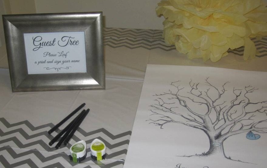 Printable Fingerprint Tree hand-drawn customizable | Etsy