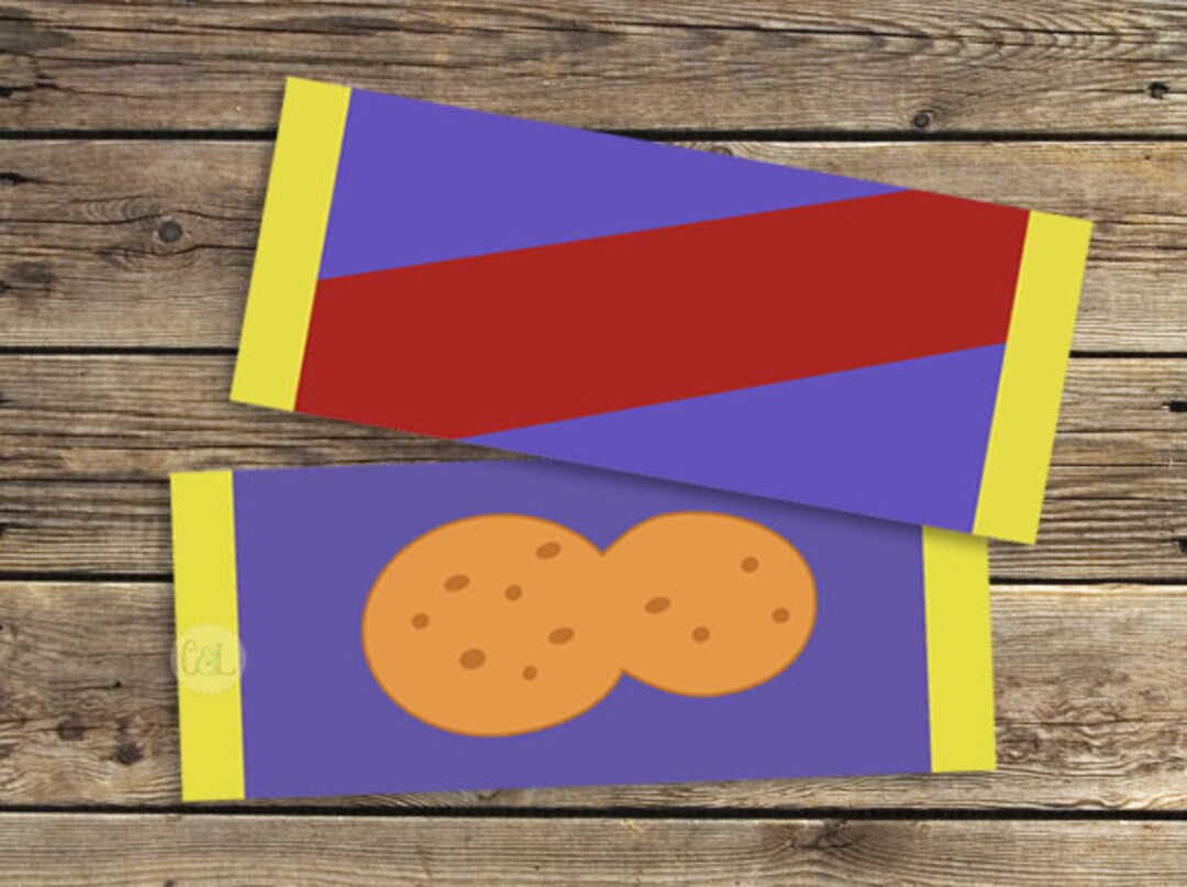 Chocolate With Nuts Candy Bar Wrapper Labels Printable Instant Download ...