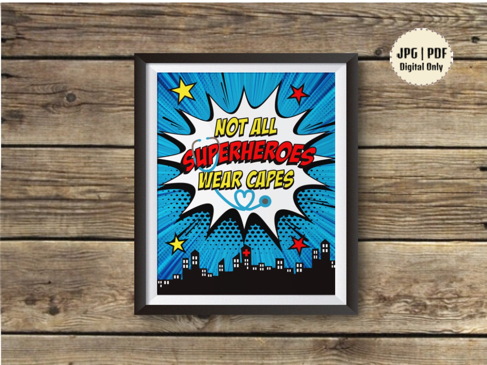 Printable Medical Professional Superhero Appreciation Wall Art Sign PDF ...