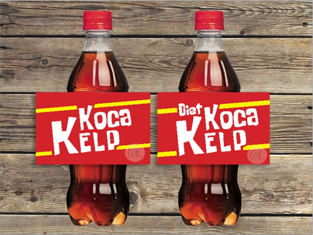 Koca Kelp Soda Bottle Diet Under the Sea Luau Drink Labels Printable ...