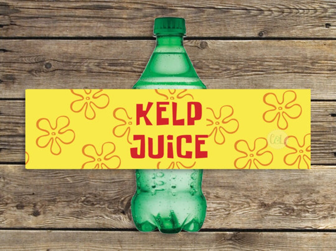 Kelp Juice Under the Sea Luau Drink Bottle Labels Printable Instant ...