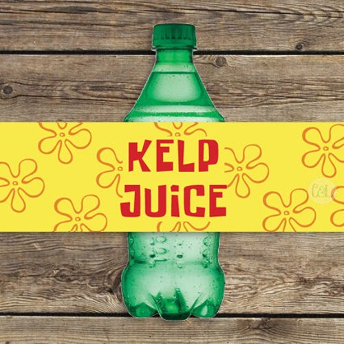 Dr Kelp Soda Red Under the Sea Drink Bottle Labels Printable - Etsy