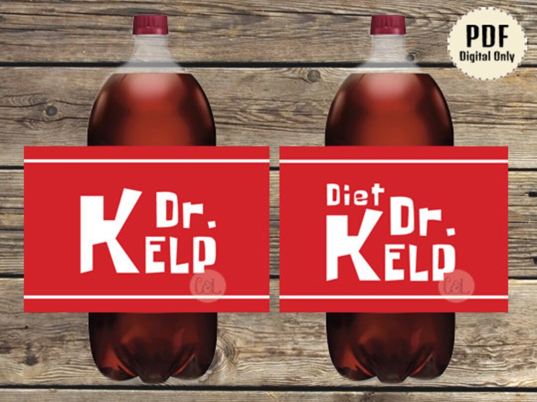 2-liter Diet Dr. Kelp Soda Under the Sea Luau Drink Bottle - Etsy