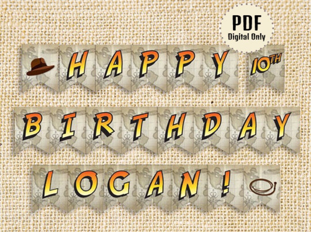 Personalized Banner Sign Printable / Downloadable Treasure Hunter ...