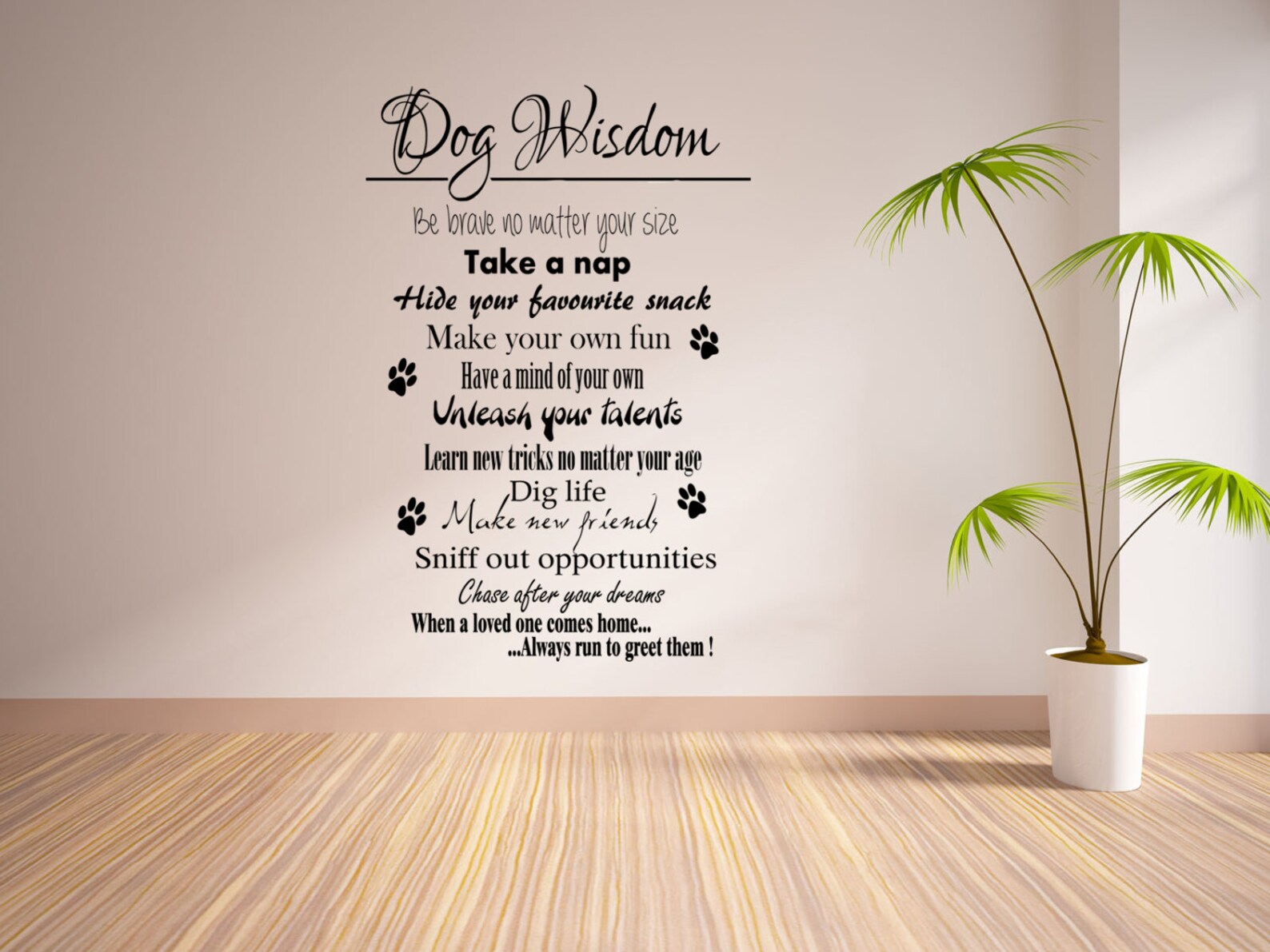 dog-wisdom-wall-sticker-quote-vinyl-decal-55x100-etsy