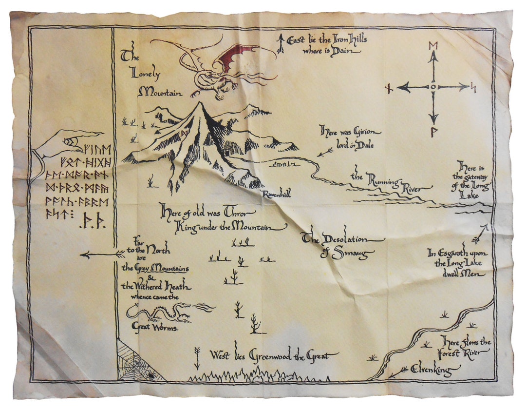 Thorin's Map, the Hobbit PROP - Etsy