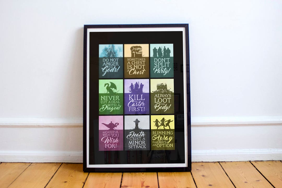 D&D Cardinal Rules, Compilation of 9 Rules PRINT - Etsy