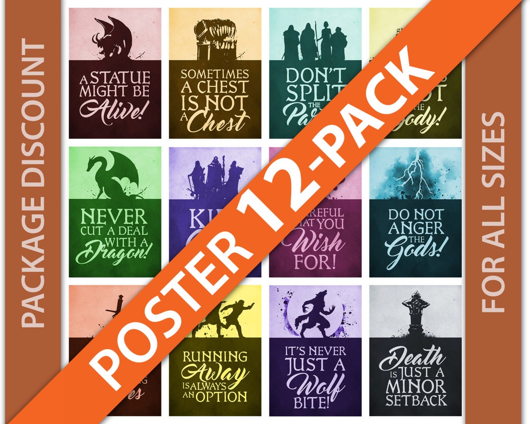 Set of 12 Posters, D&D Cardinal Rules, PRINTS - Etsy