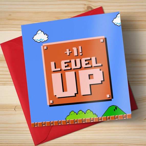 Level up 1 CARDS X5 pack of Five Cards With Envelopes - Etsy
