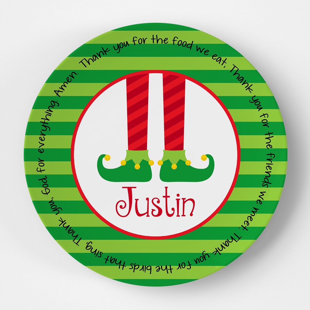 Personalized Elf Plate Child's Holiday Plate | Etsy