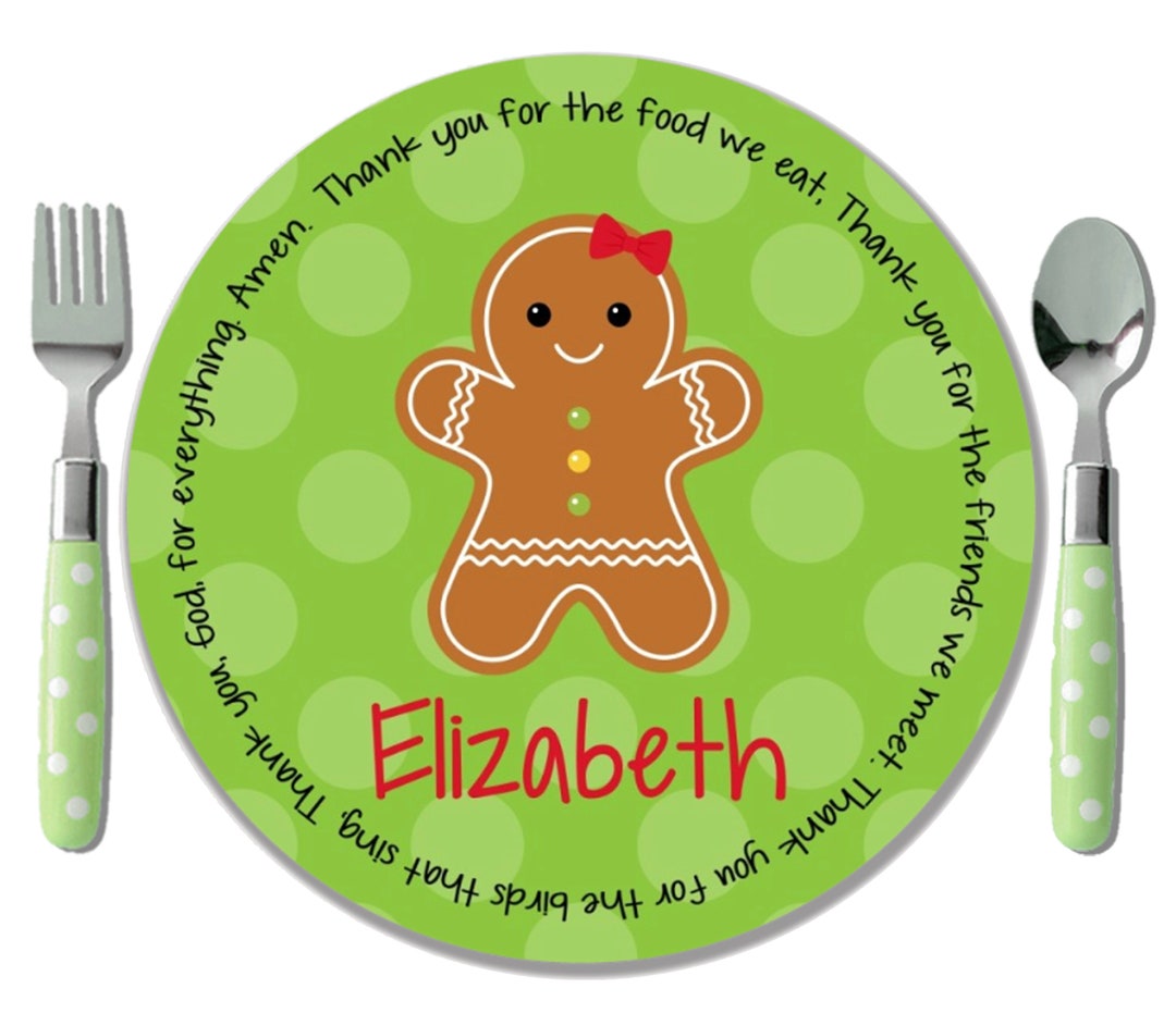 Gingerbread Holiday Plate - Personalized Kids Christmas Plate ...
