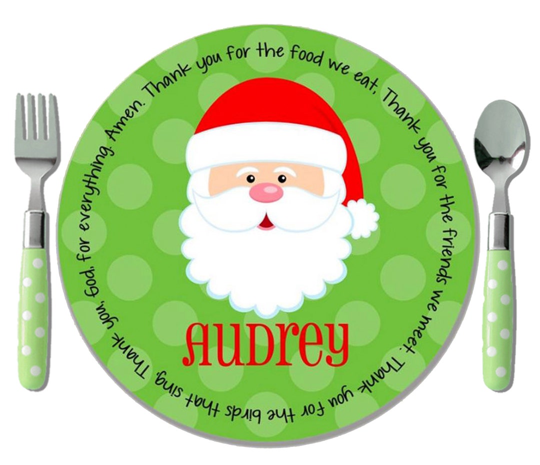 Personalized Christmas Plate - Personalized Children's Santa Plate ...
