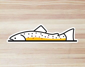 Brown Trout Fish Sticker River Fly Fishing Speckled Stream Trout ...