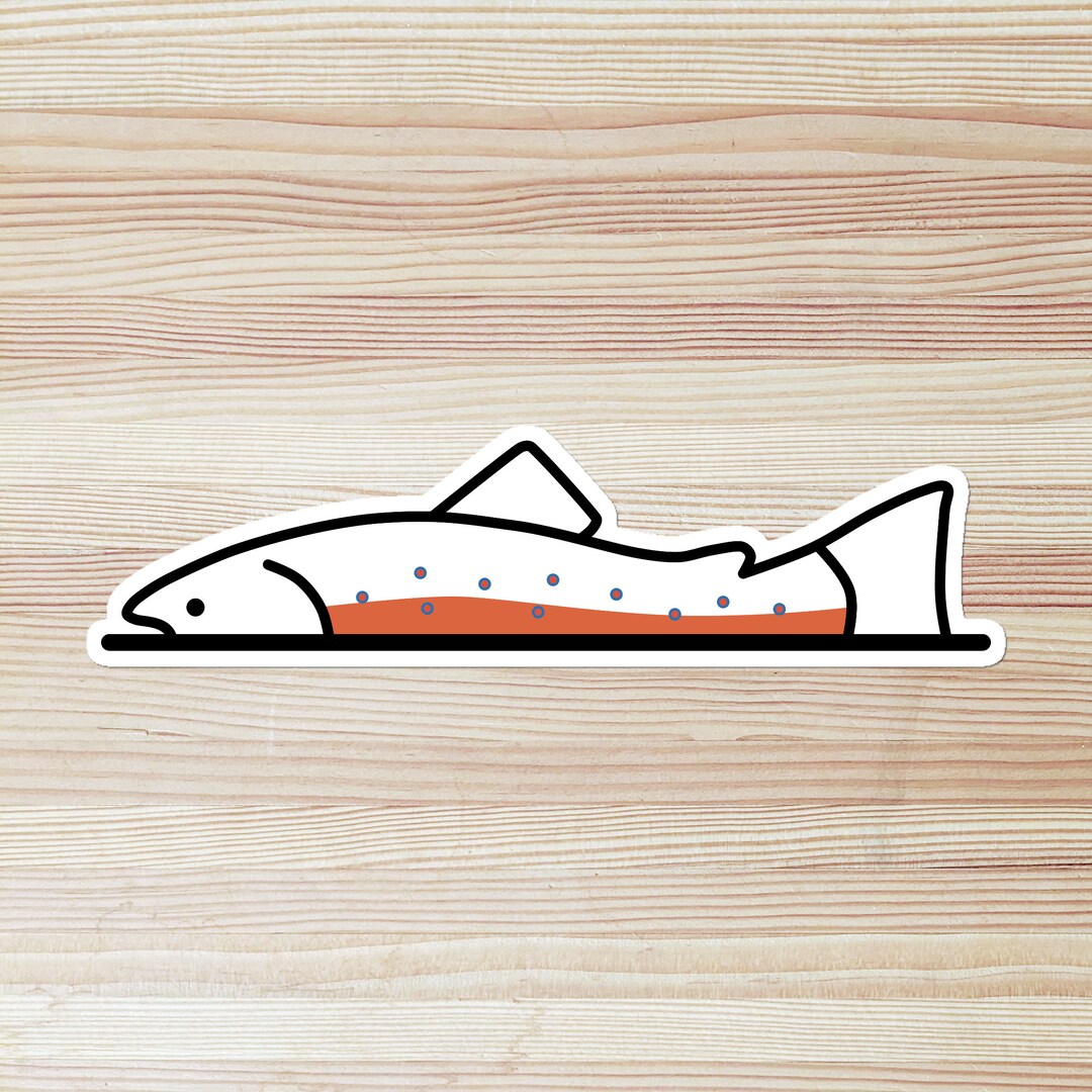 Brook Trout Sticker Decal Fly Fishing Sticker - Etsy