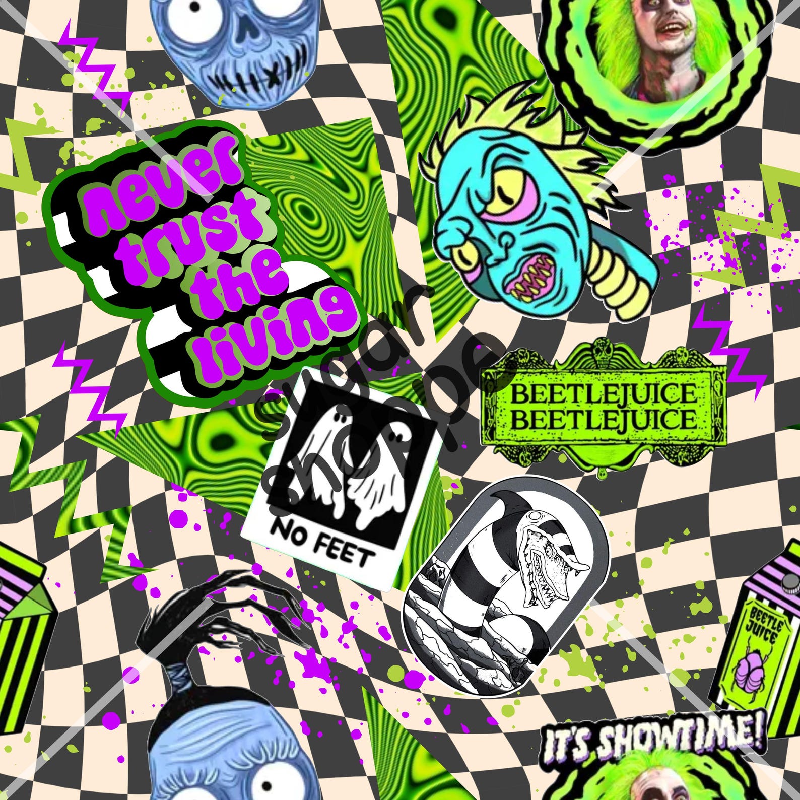 Beetlejuice Seamless File Ghost With the Most - Etsy