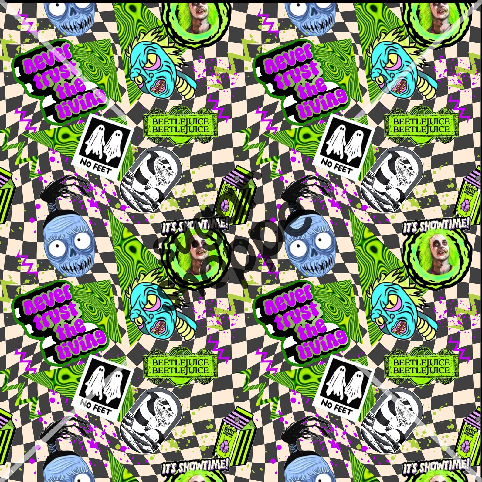 Beetlejuice Seamless File Ghost With the Most - Etsy