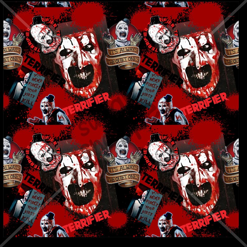 Terrifier Seamless File Horror Seamless Halloween Spooky - Etsy UK